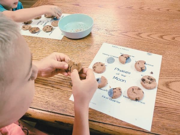 4 Phases of the Moon with Free Printable & Cookies